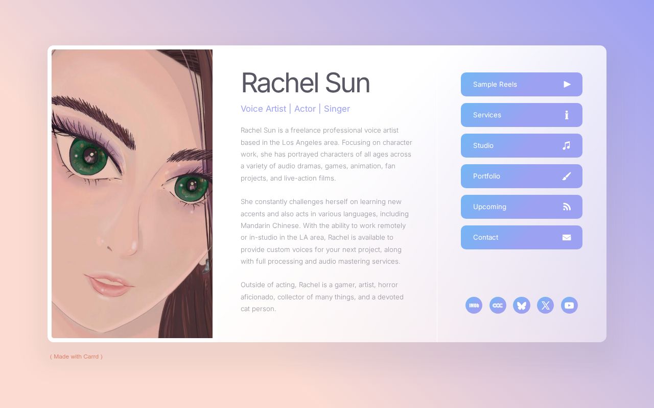 Rachel Sun - Voice Artist